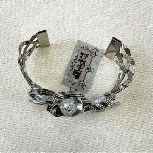 Treska | Jewelry | Treska Silvertone Lucite Metal Bracelet New With ...